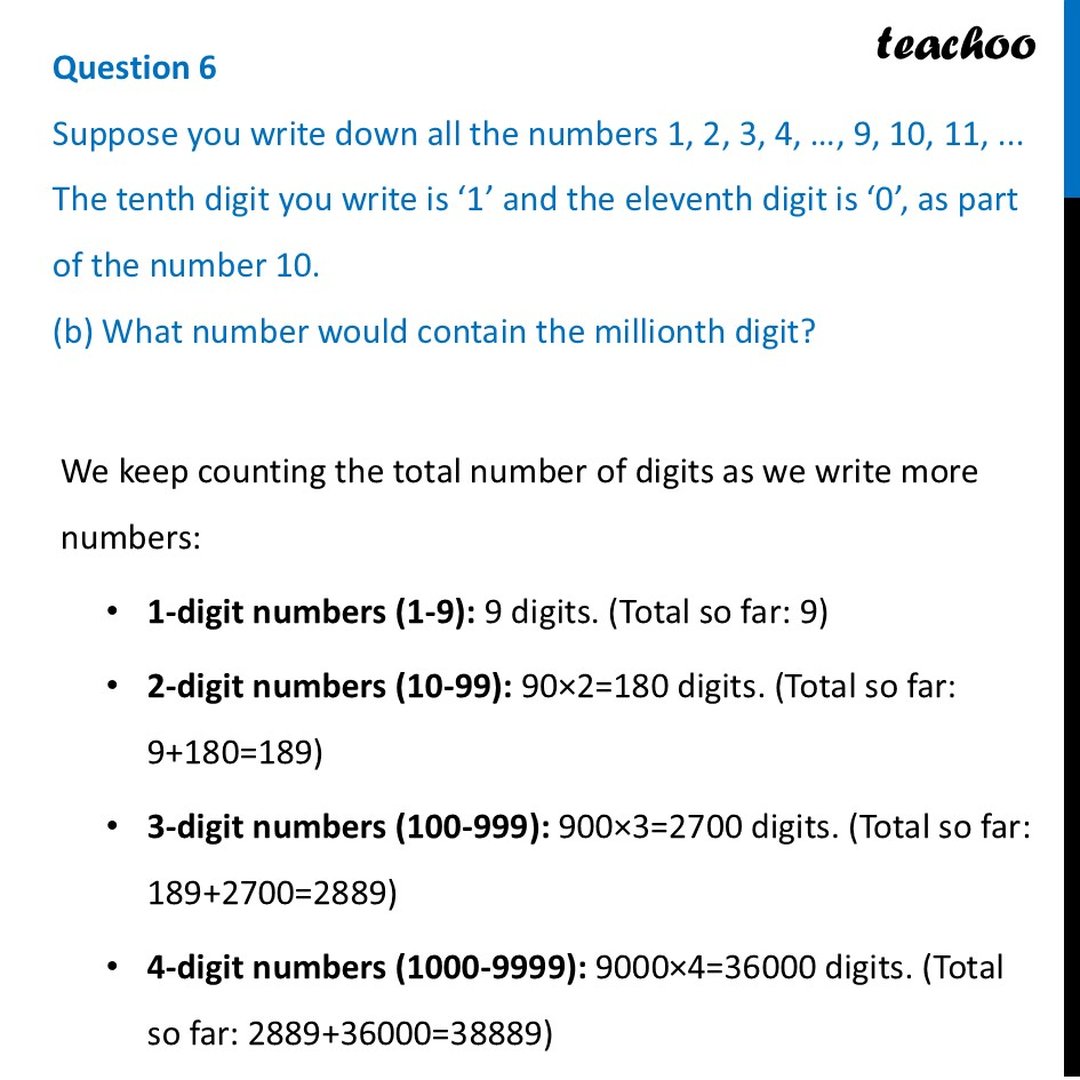 Suppose you write down all the numbers 1, 2, 3, 4,..., 9, 10, 11