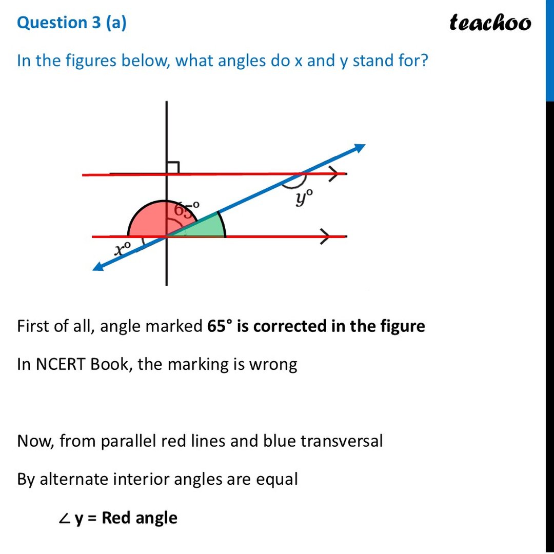 [Class 7] In the figures below, what angles do x and y stand for