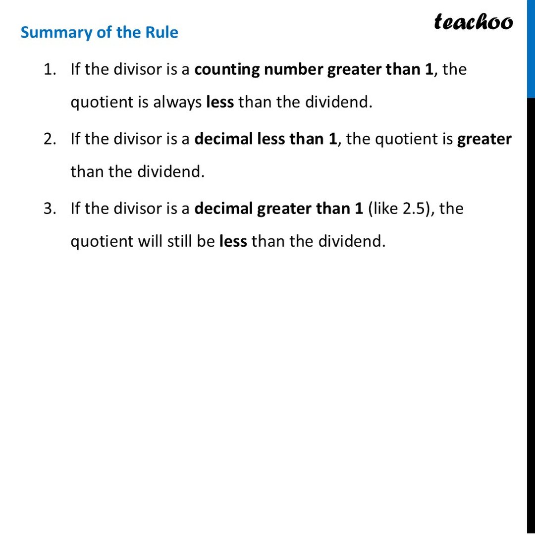 Dividend, Divisor, and Quotient - For Decimal Division [Teachoo]
