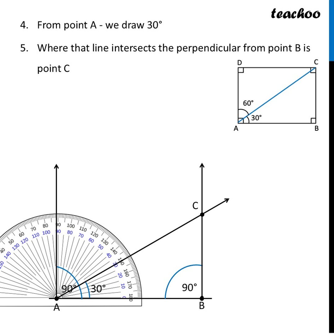 Constructing Rectangle in which Diagonal divides the opposite angles