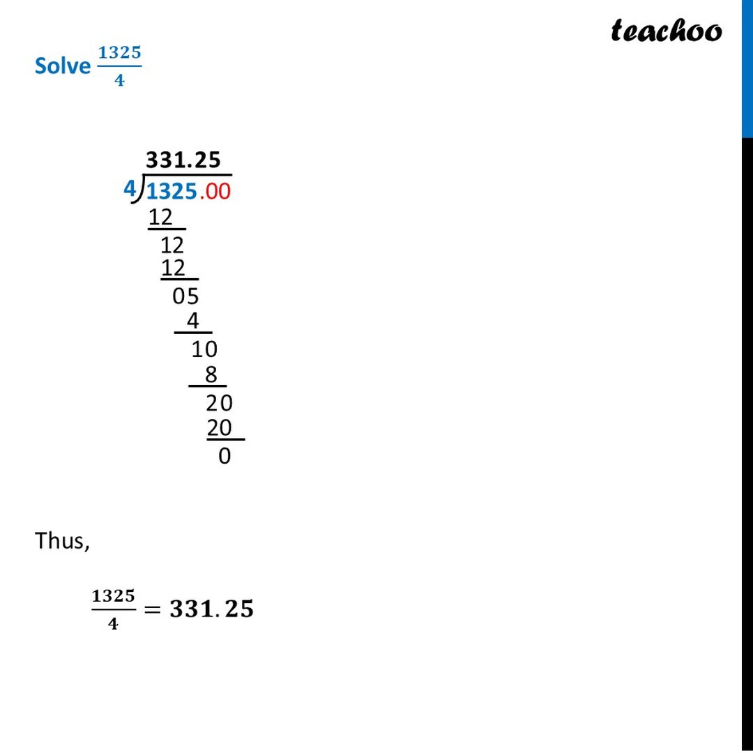 Division using Long Division - With 5+ Examples [Including Decimals]