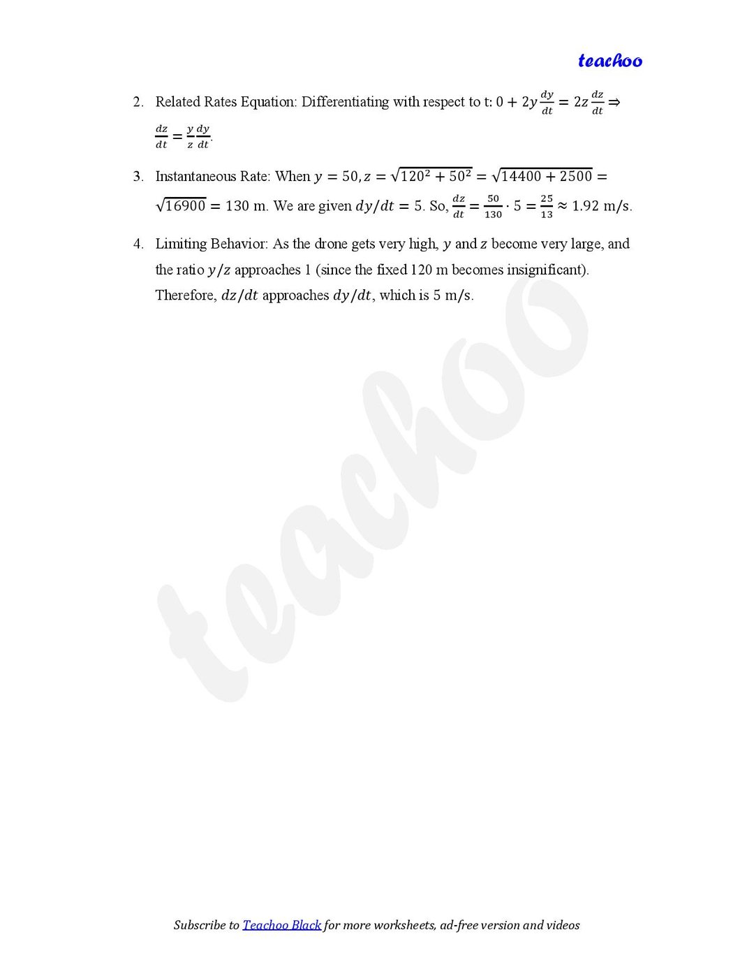 Application of Derivatives Class 12 - Case Based Questions Worksheet