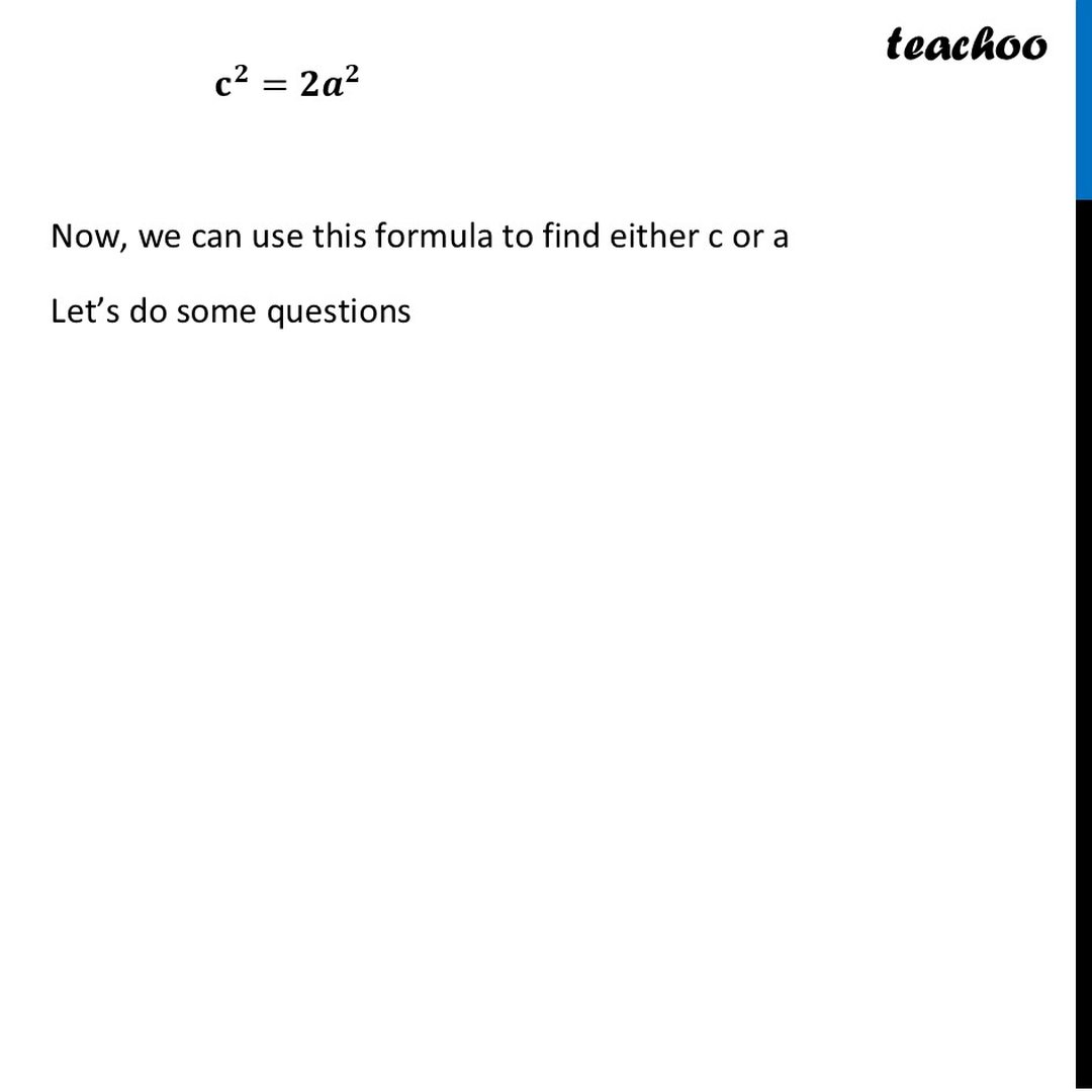 Formula for Hypotenuse of an Isosceles Right Triangle [Class 8 Maths]