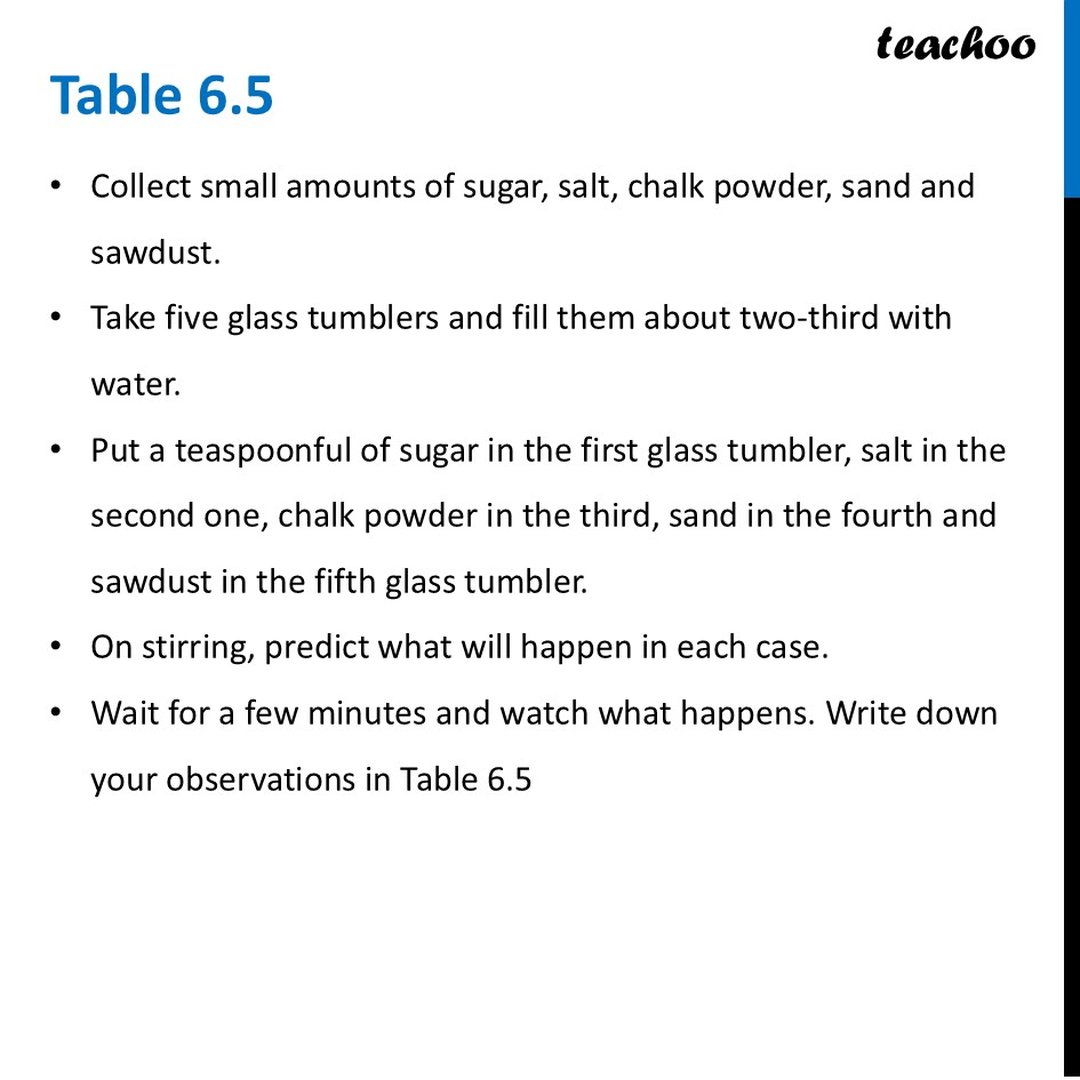 Soluble and Insoluble Materials [Class 6 Curiosity] - Teachoo