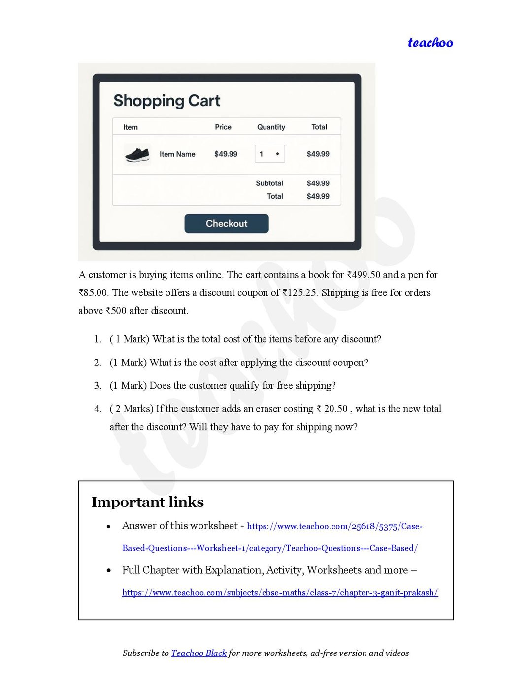 A Peek Beyond The Point - Case Based Questions Worksheet Download PDF
