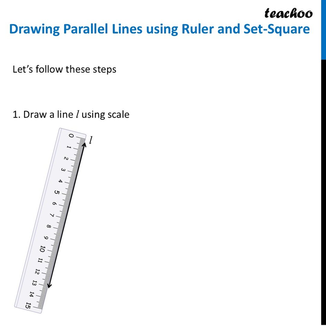 Drawing Parallel Lines using Ruler and Set-Square (with Questions)