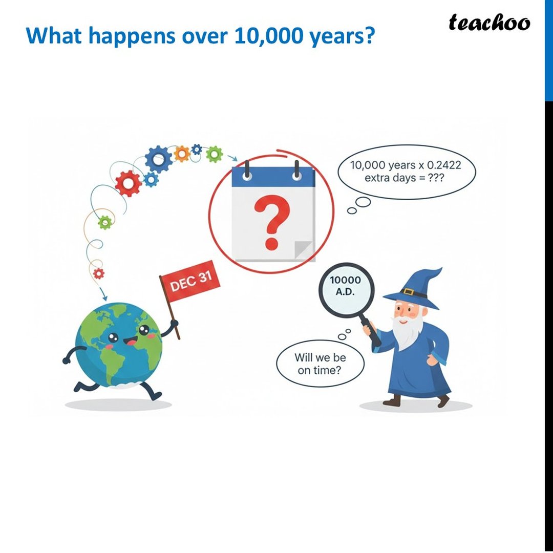 What happens to Calendar over 10,000 years? - Teachoo - Look Before Yo