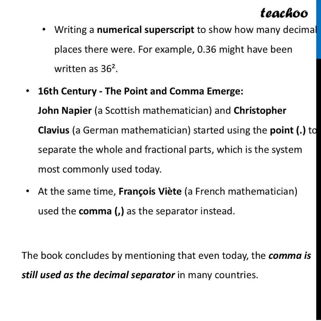 A Pinch of History–Decimal Notation Over Time [Explained in detail]