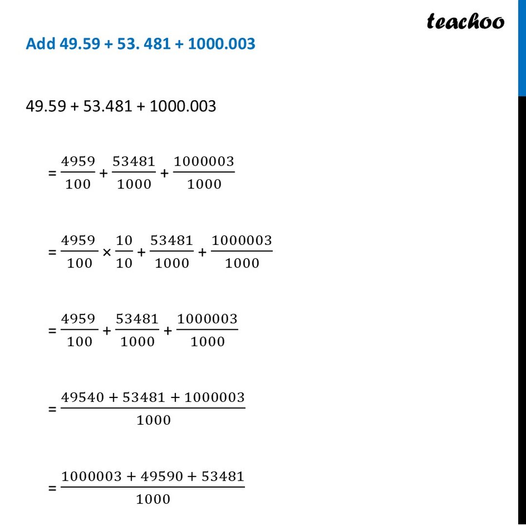 Addition of Decimals - Method + Example (with Practice Questions)