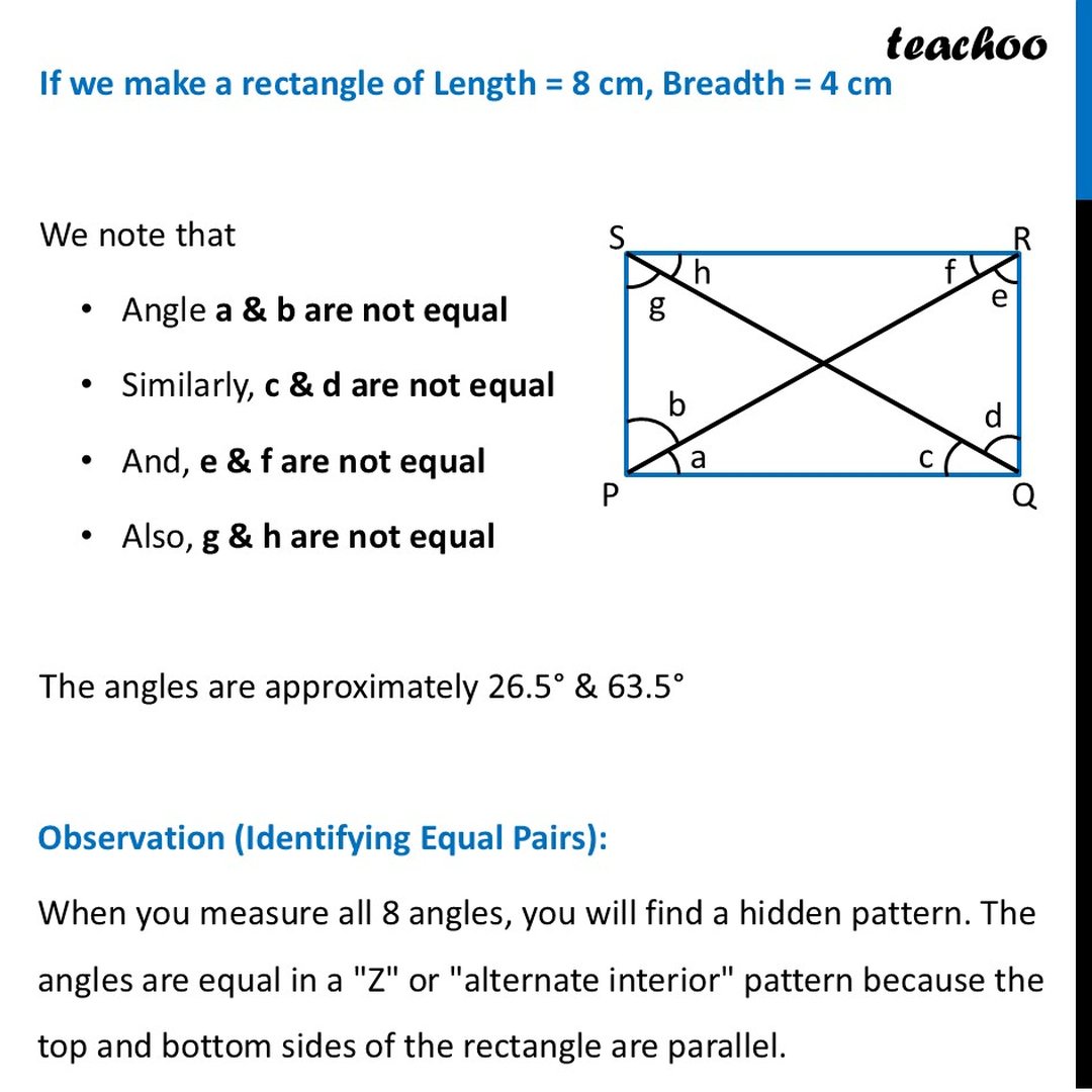 Diagonals of Rectangles – Definition, Properties, Bisecting angles