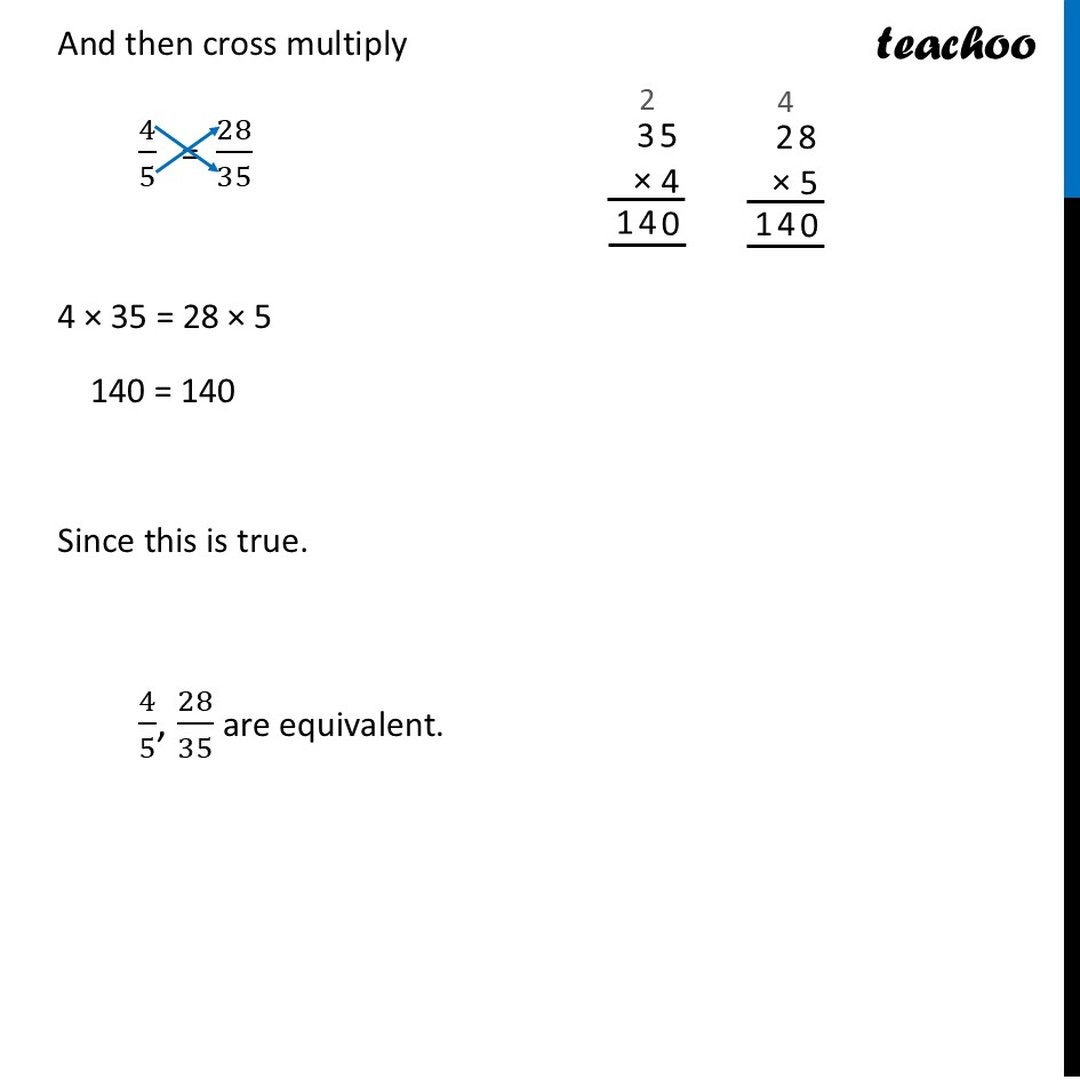 How to check whether fractions are equivalent? - Steps + Examples