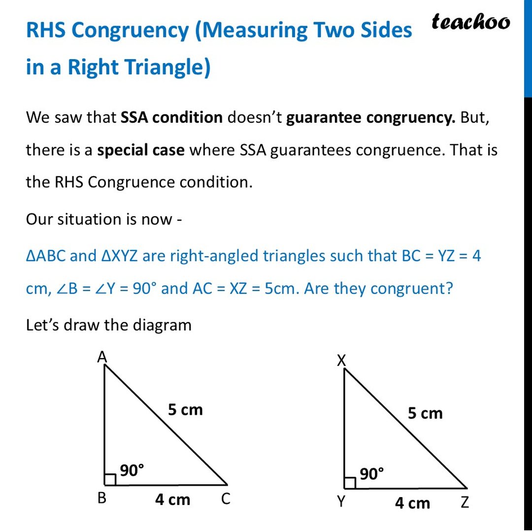 [Class 7] RHS Congruency (Measuring Two Sides in a Right Triangle)