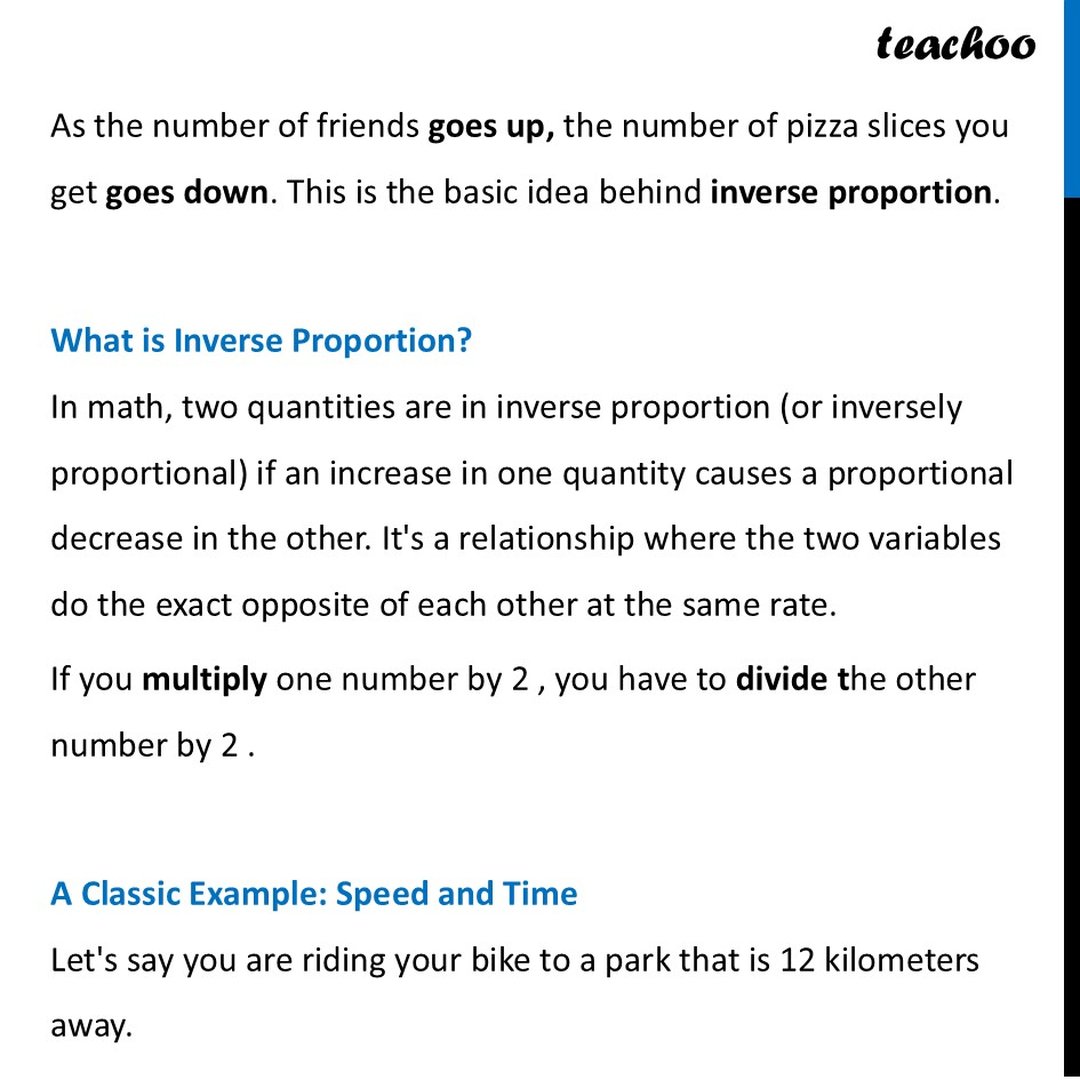 What is Inverse Proportion? - Mathematical Rule, Examples [Teachoo]