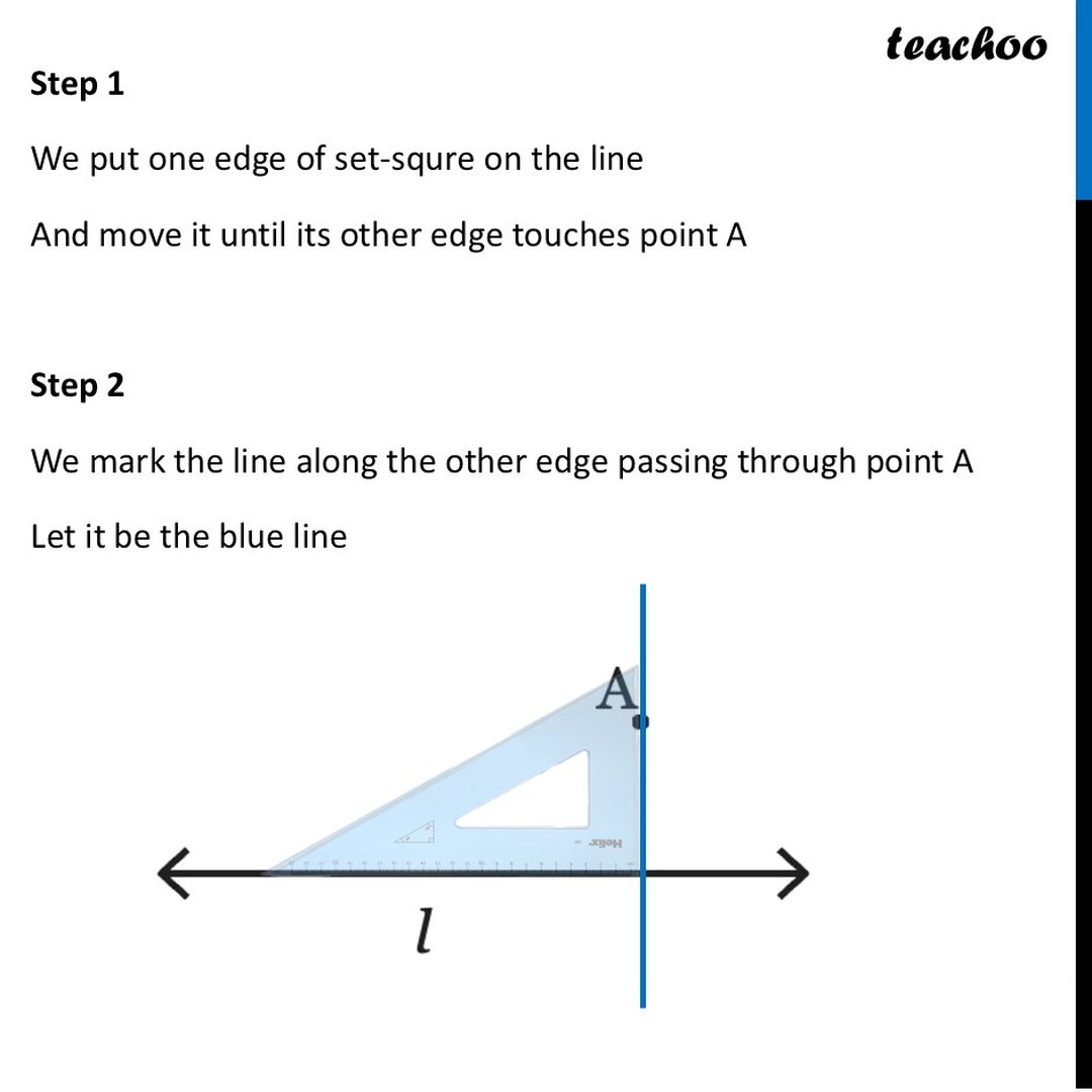 Construction of a line parallel to a given line, through a point not