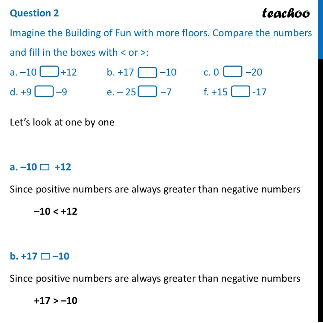Imagine the Building of Fun with more floors. Compare the numbers