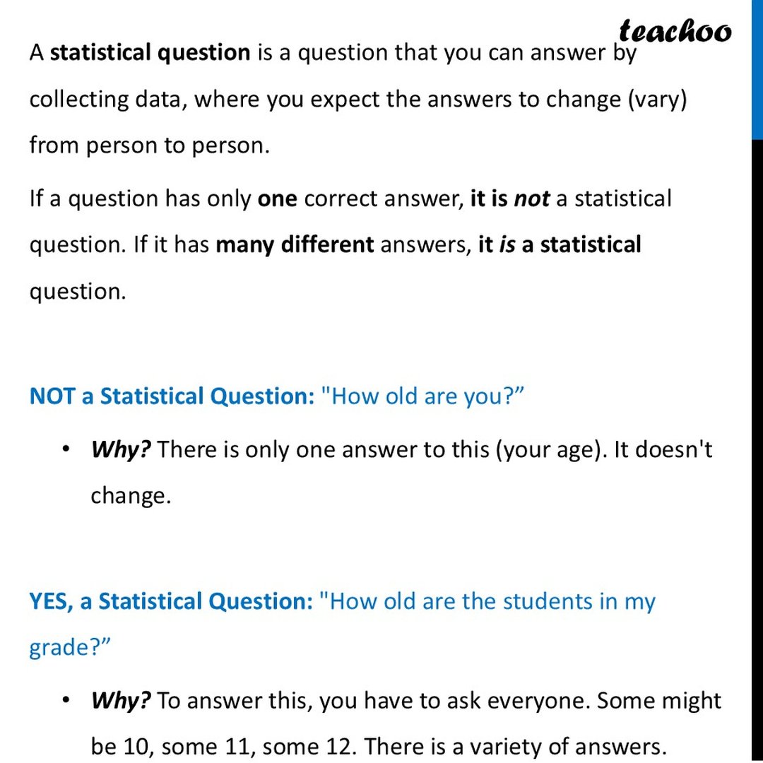 [Connecting The Dots] What is Statistical Question? - With Examples
