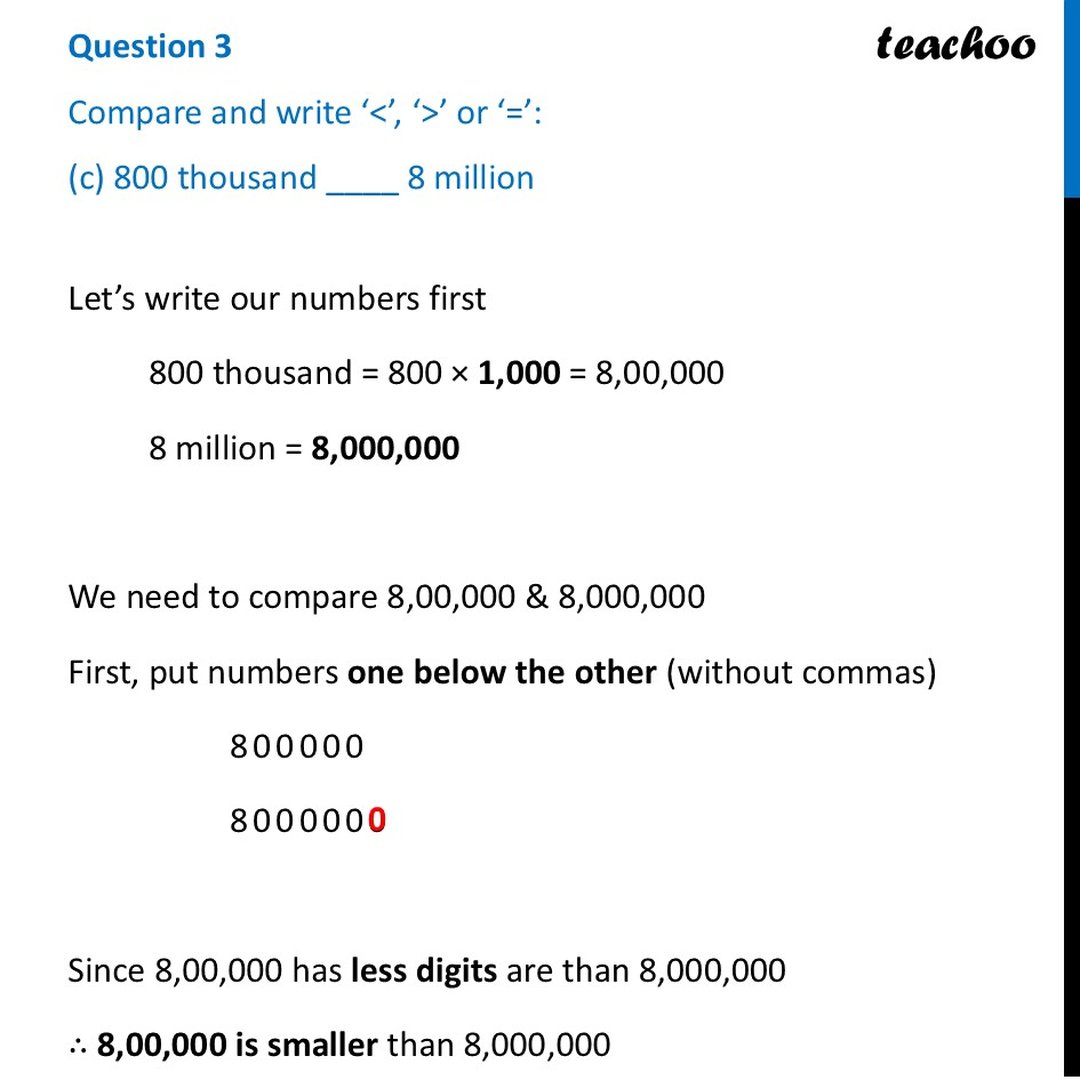 [Ganita Prakash Class 7] Compare and write ‘ ’ or ‘=’ - Teachoo