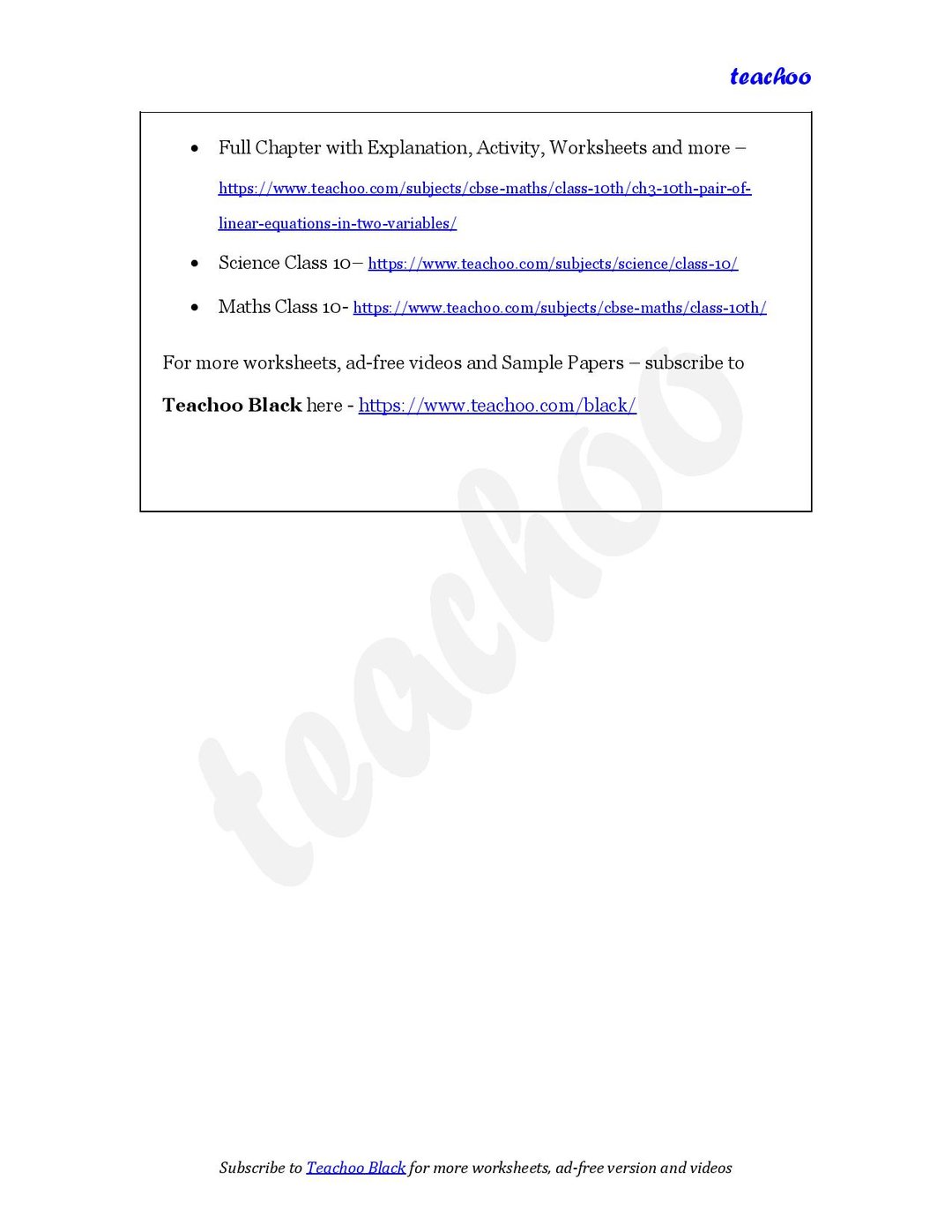 Linear Equation in 2 variables MCQs – Download PDF Worksheet Class 10