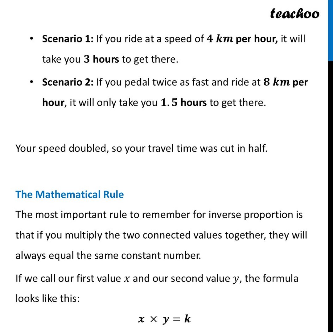 What is Inverse Proportion? - Mathematical Rule, Examples [Teachoo]
