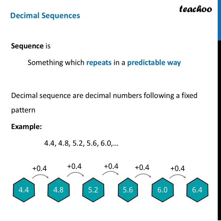 Decimal Sequences - with 5+ examples (and how to find next numbers)
