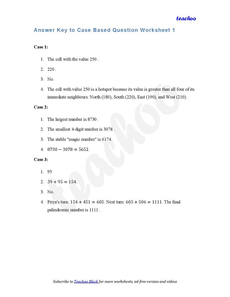 Number Play (Ganita Prakash) Class 6 - Case Based Questions Worksheet