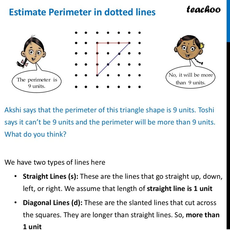 [Class 6 ] Estimate Perimeter in dotted lines - (Perimeter and Area)