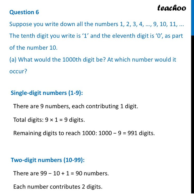 Suppose you write down all the numbers 1, 2, 3, 4,..., 9, 10, 11