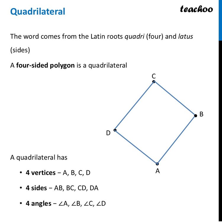 [Class 8 Maths] Quadrilateral - Definition and Properties - Teachoo