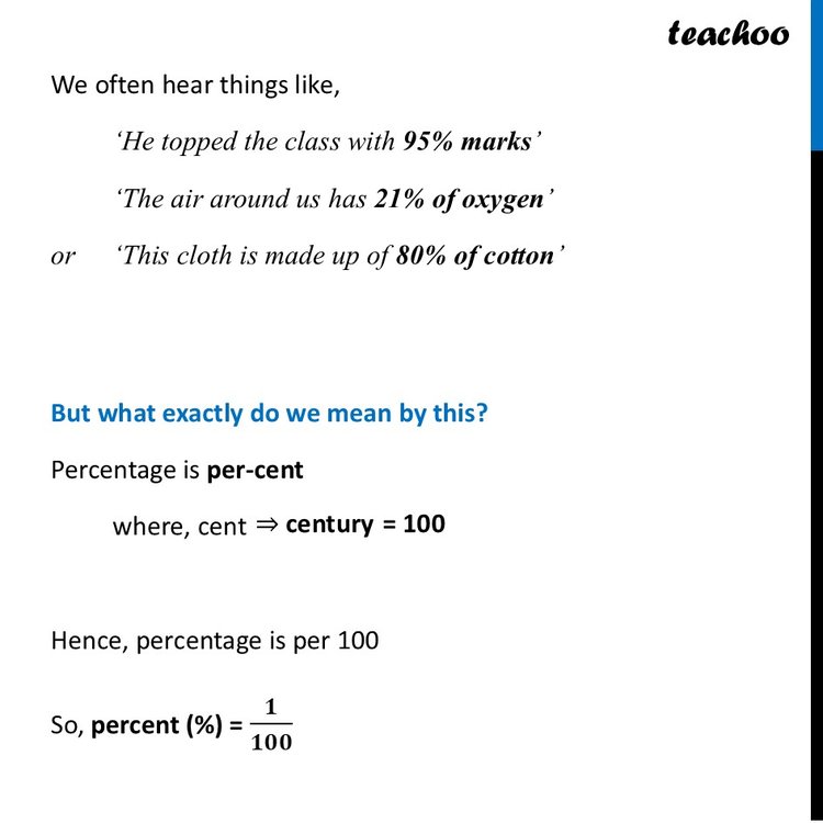Percentages - Definition and Examples [Class 8 Fractions In Disguise]