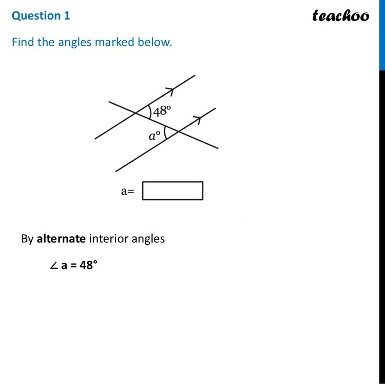 Find the angles marked below (Class 7 Parallel and Intersecting Lines)