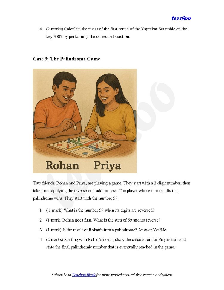 Number Play (Ganita Prakash) Class 6 - Case Based Questions Worksheet
