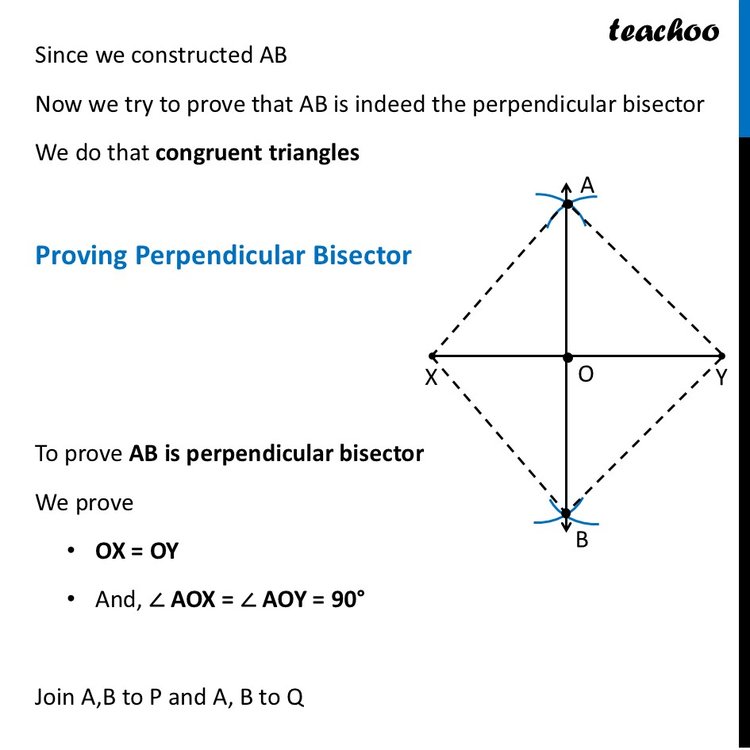 Perpendicular Bisector - Proof [Constructions And Tilings - Class 7]