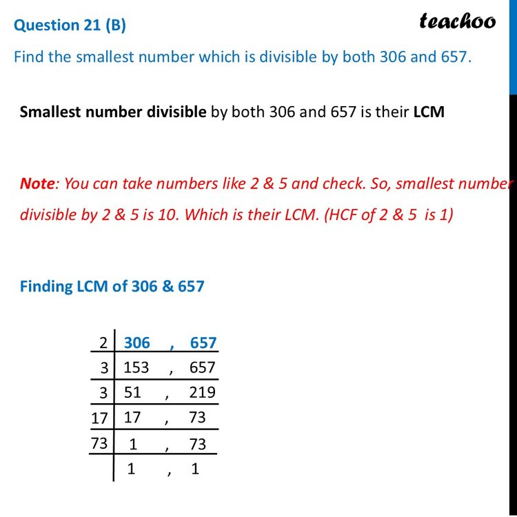 Find the smallest number which is divisible by both 306 and 657.