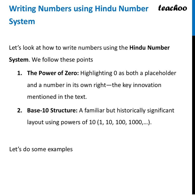 Writing Numbers using Hindu Number System - with Examples [Class 8]