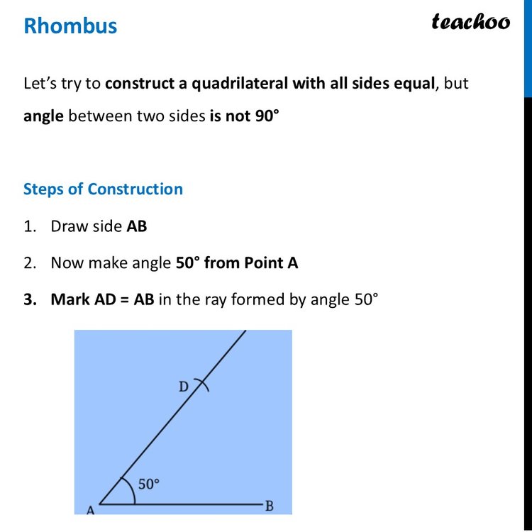 Rhombus - Definition, Figure, Properties - Teachoo Maths
