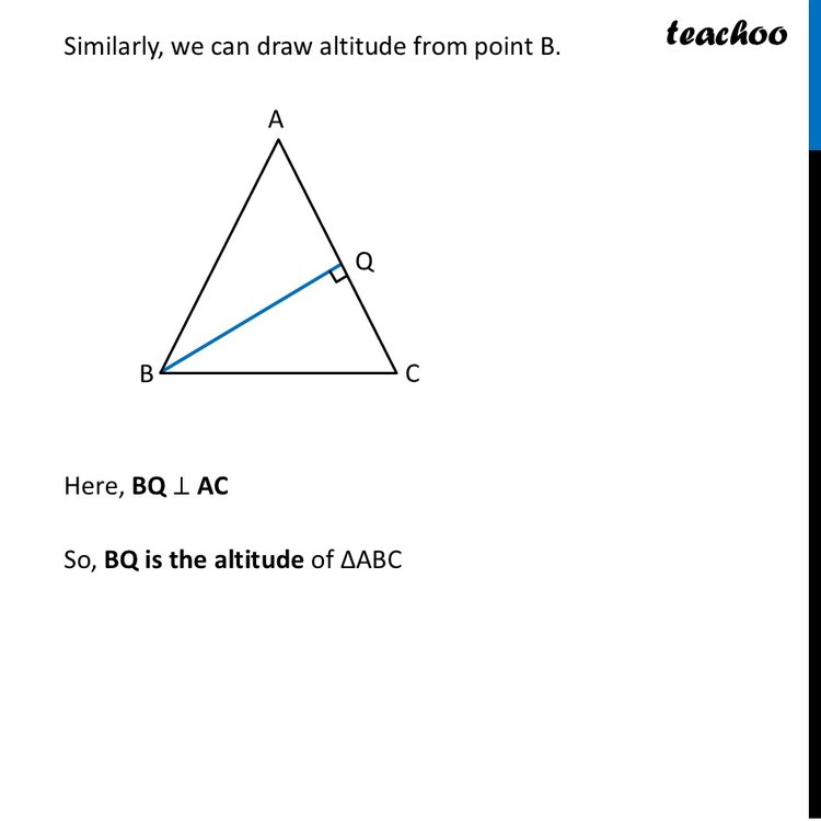 Altitudes of Triangles - Definition, Examples for all types - Teachoo