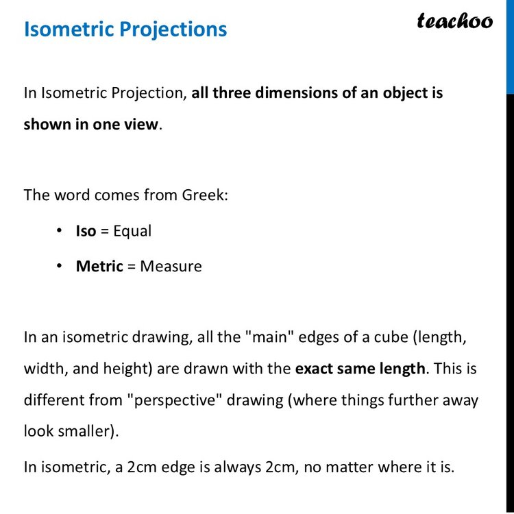 Isometric Projections - Definition [with Example] - Class 8 Maths