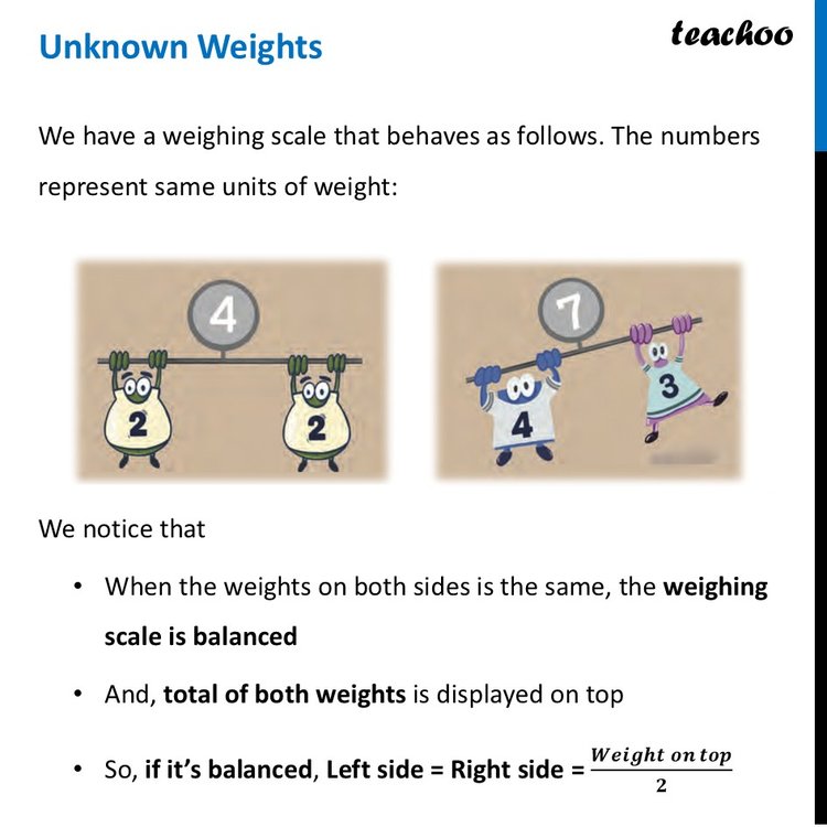 Unknown Weights [Class 7 Finding The Unknown] - Ganita Prakash II