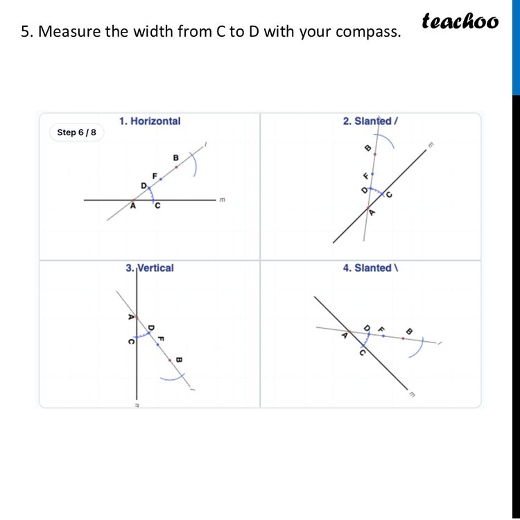 [Class 7] Construct 4 pairs of parallel lines in different orientation