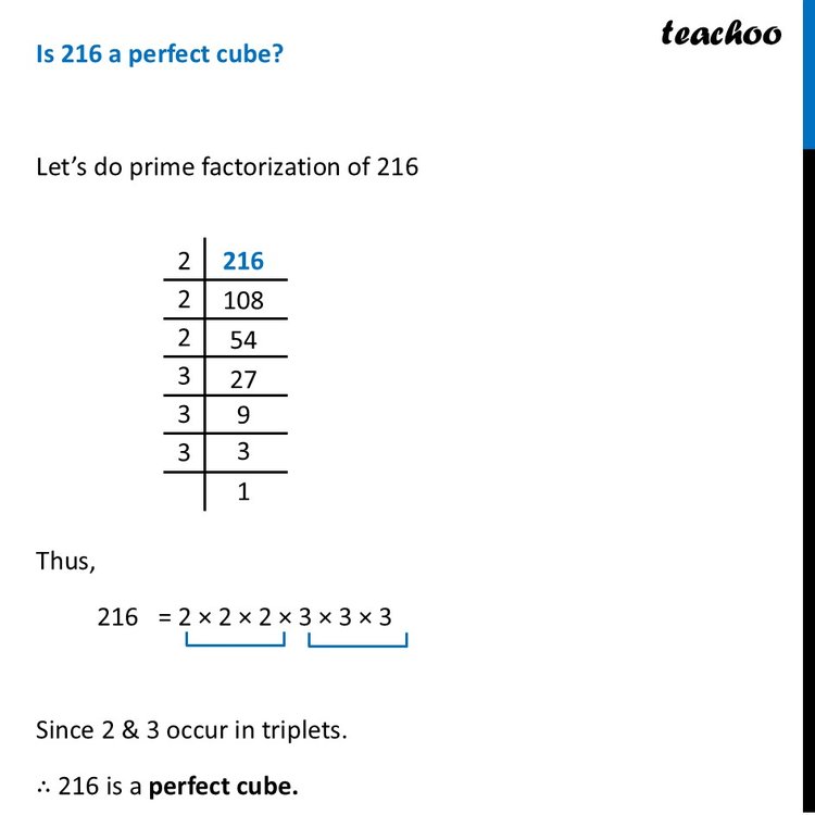 [Ganita Prakash) Checking if Perfect Cube - (with Examples) - Teachoo