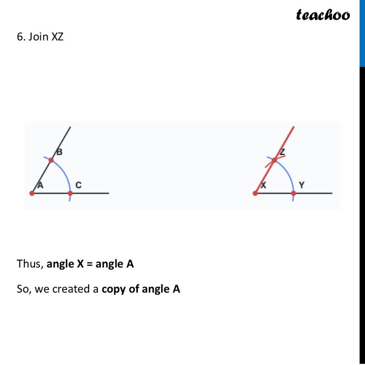 Constructing Copy of an Angle - Explanation + Worksheet - Teachoo