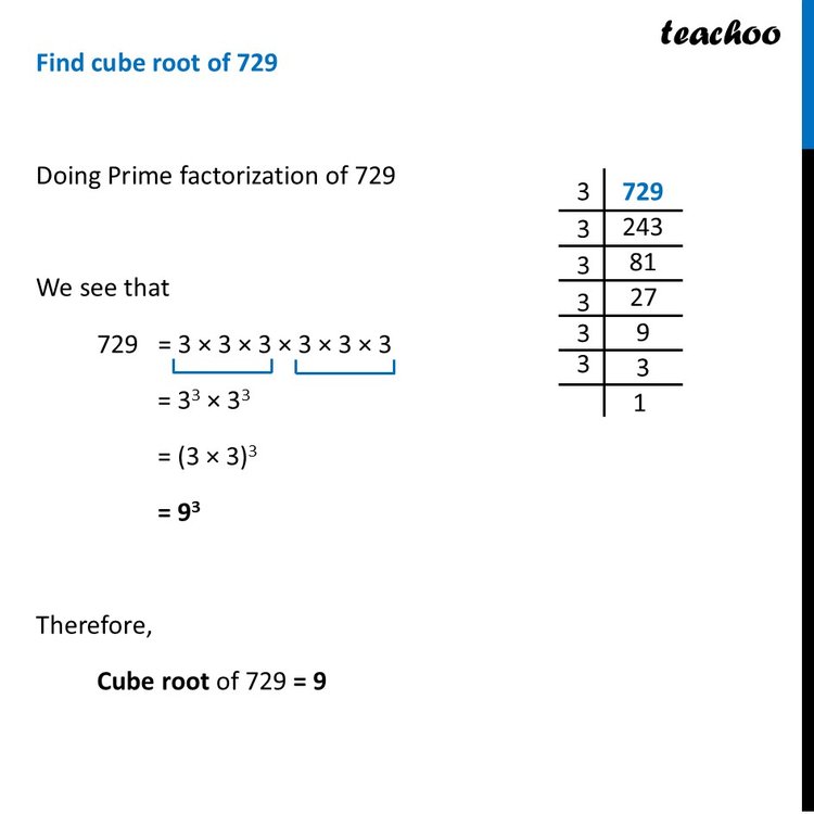 Finding Cube Root using Prime Factorisation - Explained with Examples