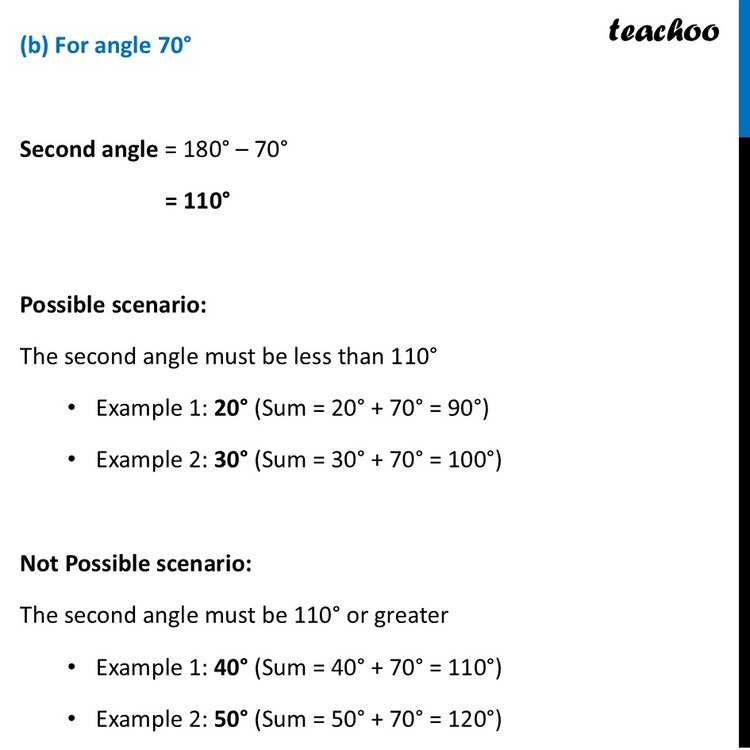 For each of the following angles, find another angle for (a) 30°