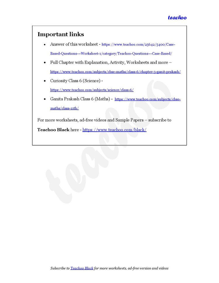 Number Play (Ganita Prakash) Class 6 - Case Based Questions Worksheet