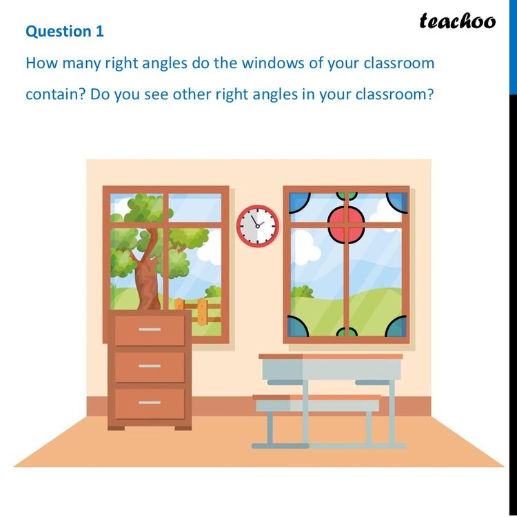 How many right angles do the windows of your classroom contain?