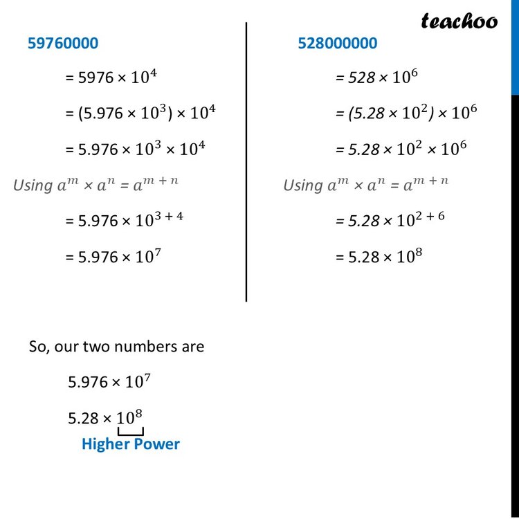 Expressing Numbers in Scientific Notation (Standard Form) - 5+ example
