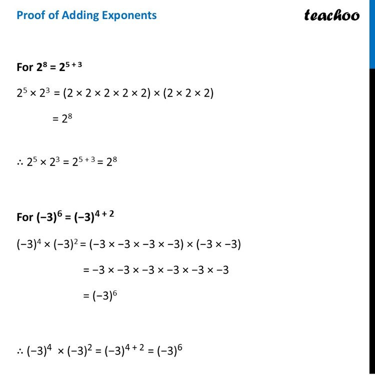 Addition and Subtraction of Powers (Exponents) - with Rules & Examples