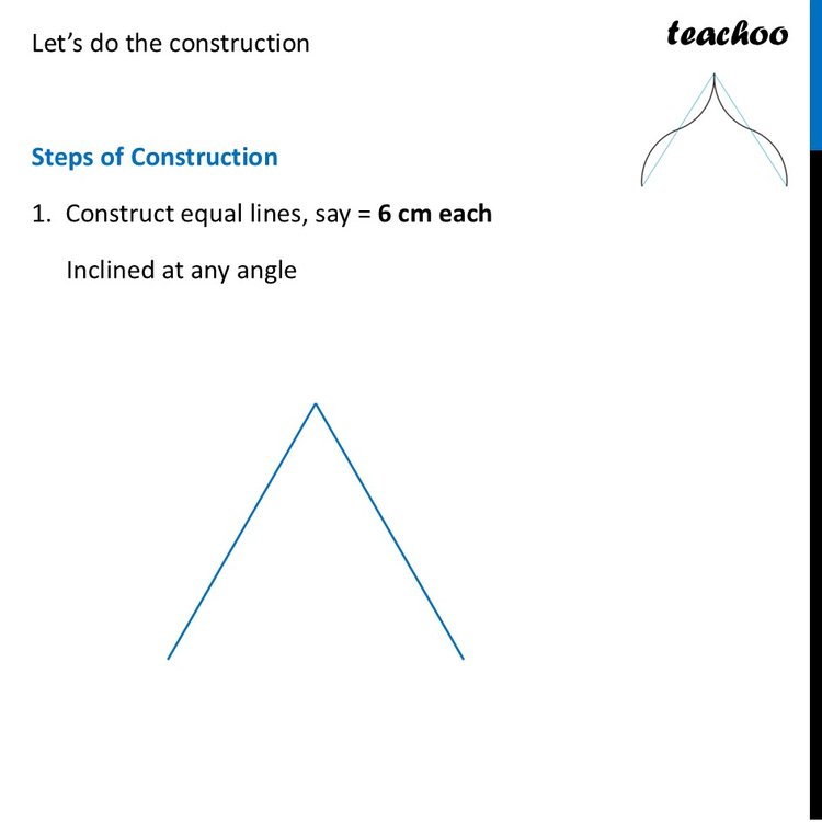 A Pointed Arch - Construction with Steps [Chapter 6 Class 7 Ganita II]
