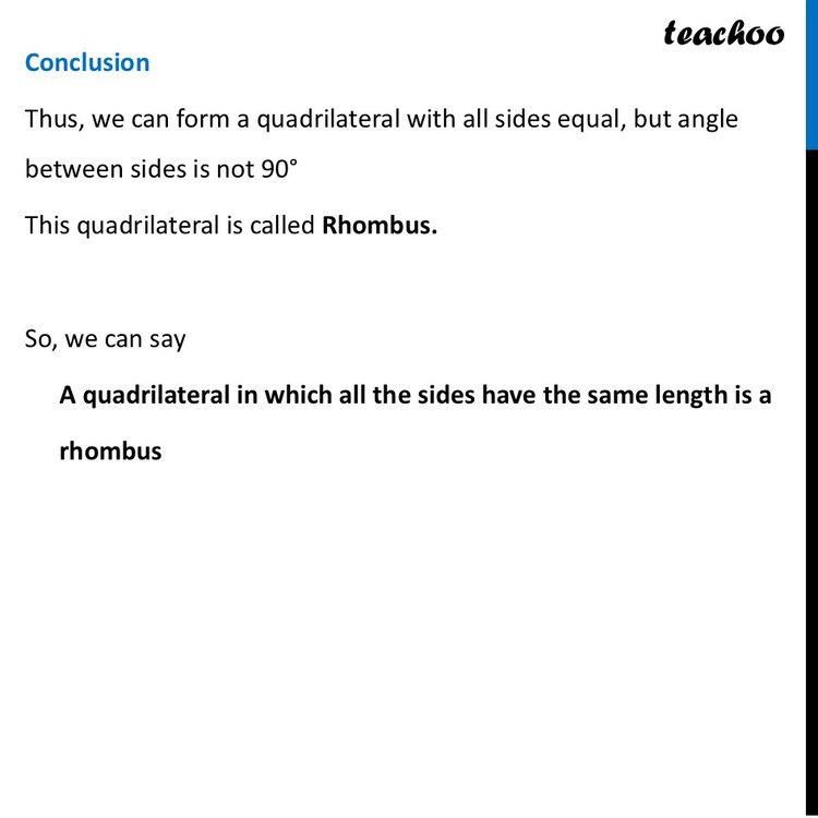 Rhombus - Definition, Figure, Properties - Teachoo Maths