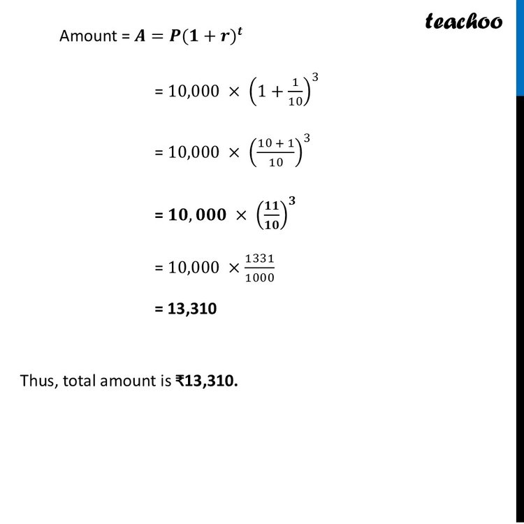 Compound Interest - Meaning, Formula, Real-Life Examples - Teachoo